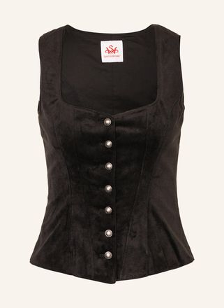 Spieth & Wensky Trachtenmieder Fliss Aus Samt schwarz