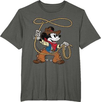 Disney Mickey Mouse Cowboy Costume Western Vintage Look T-Shirt