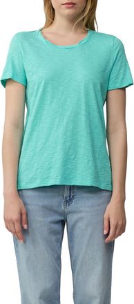 s.Oliver T-Shirt mit Flammgarnstruktur und Ausschnitt-Detail