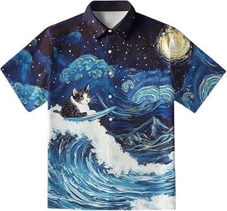 Keephen TangoDS Femmes Hommes Oc&eacute;an Homard Chemises Hawaiiennes &Eacute;crevisse Impression 3D Chemises Manches Courtes &Eacute;t&eacute; Chemise &agrave; Boutons Chemise Aloha