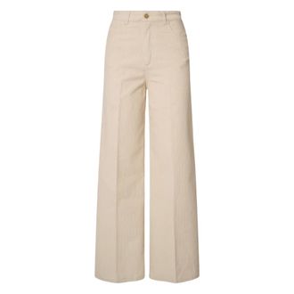 Cruna Taylor Wide Pantalons - Femme - Pantalons - Beige - Taille: 42 FR