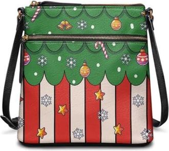 Coloranimal Sac &agrave; main &agrave; bandouli&egrave;re Corss pour femme - Sac &agrave; bandouli&egrave;re - Sac &agrave; bandouli&egrave;re - Sac &agrave; main de No&euml;l imperm&eacute;able, Dessin anim&eacute; arbre de No&euml;l