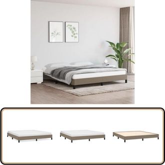 vidaXL Vidaxl - Cadre de lit sans matelas taupe 160x200 cm tissu - Cadre De Lit - Lit Double - Lit Taupe - Literie - Meuble Chambre