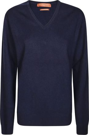 Daniele Fiesoli pull à col v - Bleu
