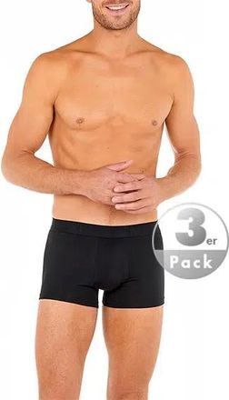 HOM Herren Trunks schwarz Baumwolle unifarben