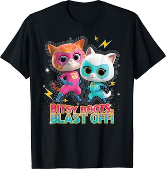 Disney Junior SuperKitties Ginny and Bitsy Boots Blast Off! T-Shirt