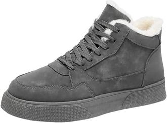 Generic Homme Baskets Montantes dhiver Doubl&eacute;es en Peluche Chaussures De Marche Randonn&eacute;e Chaudes &agrave; Lacets Plates Semelle Antid&eacute;rapant L&eacute;g&egrave;res Confortable D&eacute;c