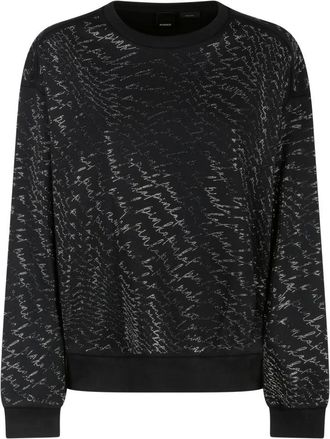 Pinko Pinko, Femme, Sweatshirts et sweats &agrave; capuche, Noir, Taille: 34 FR SweaT-shirt ras du cou