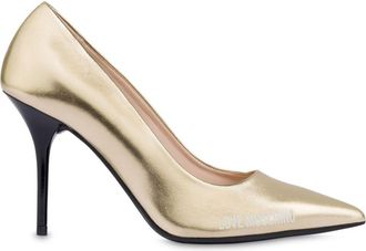 Love Moschino escarpins à fini métallisé 95 mm - Or