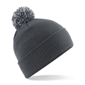 Beechfield Unisex B450 Snowstar Duo Beanie Hat Baseballkappe, Mehrfarbig (Graphitgrau/helles Graphit), Einheitsgr&ouml;&szlig;e