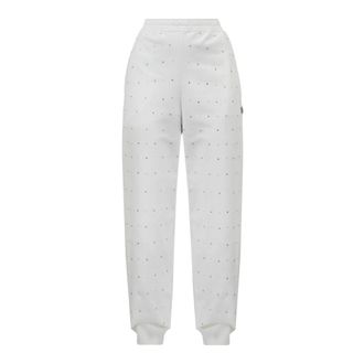 8pm Strass-Sweatpants mit Rippb&uuml;ndchen - - Trousers - Damen - Beige - XS