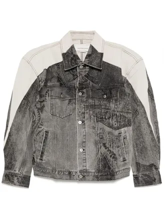 Feng Chen Wang veste en jean - Gris
