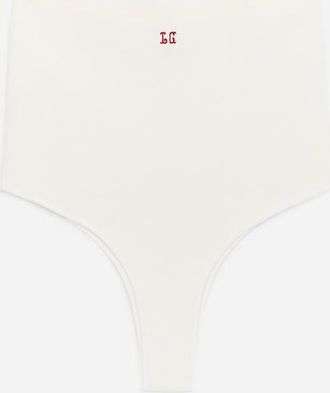 Arket Und Laila Gohar Slip Mit Monogramm -Wei&szlig;