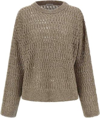 Brunello Cucinelli Pull Col Rond - Beige