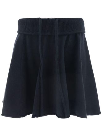 Extreme Cashmere minijupe en maille fine - Bleu