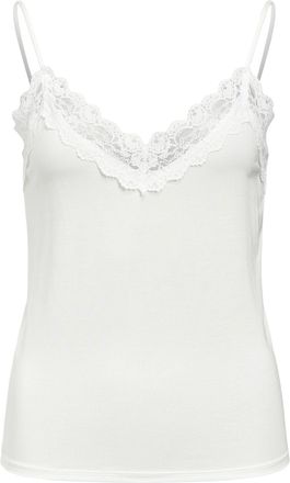 Object NOS Damen Objleena New Lace Singlet NOOS Top, per Pack Wei&szlig; (White White), Large (Herstellergr&ouml;&szlig;e: L/XL)