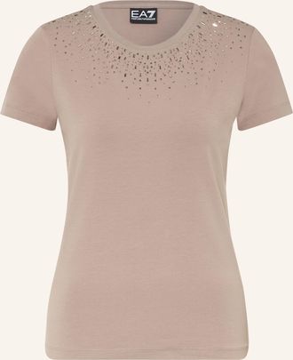Emporio Armani ea7 Emporio Armani T-Shirt Train Precious Mit Schmucksteinen braun