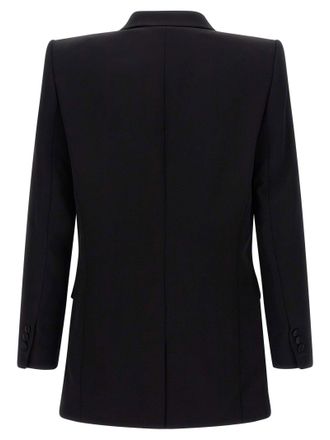Balmain Leaf-Embroidered Blazer - Black