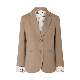 Liu Jo Herringbone Blazer Wf6211T732Al9179 - - Jackets - Damen - Beige - L