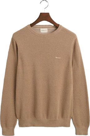 GANT Sweatshirt f&uuml;r Herren, Rundhalsausschnitt, Piqu&eacute; (Khaki)