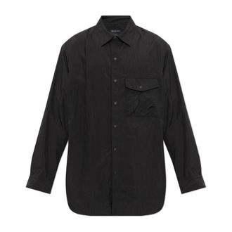 Yohji Yamamoto Gradient 3 Streifen Nylon Overshirt - - Shirts - Herren - Schwarzk - S