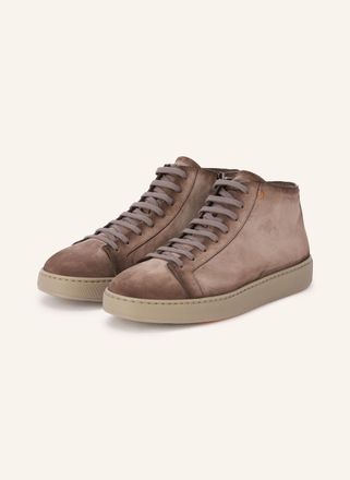 Santoni High-Top-Sneaker Dump beige