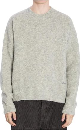 Ami Pull Col Rond avec Logo - Homme - Pulls - Gris - Taille: XL