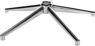 Clp Fußkreuz Eckig I Chrom I Drehkreuz Aus Metall I Stuhlbasis Für Bürostuhl, Farbe:Chrom