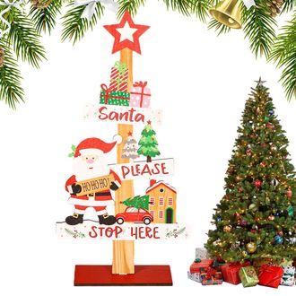 Generic Tischdekoration aus Holz f&uuml;r Weihnachten, Herzst&uuml;ck eines Weihnachtszeichens | Dekoration f&uuml;r den Schreibtisch mit Worten | Weihnachtstischdekoration 