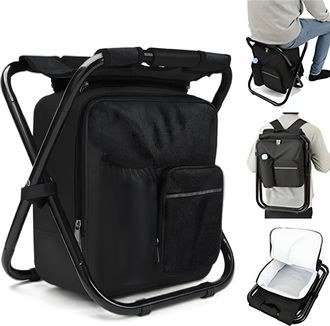 Generic Klapper Rucksackstuhl aus leichtem 600d Oxford -Stoff mit PVC -Beschichtung.Tragbar und leicht zu transportieren, ideal für Außenwanderungen und Trekk