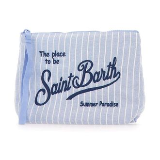 MC2 Saint Barth Femme, Sacs, Bleu, Taille: ONE Size Aline Cotton Pouch