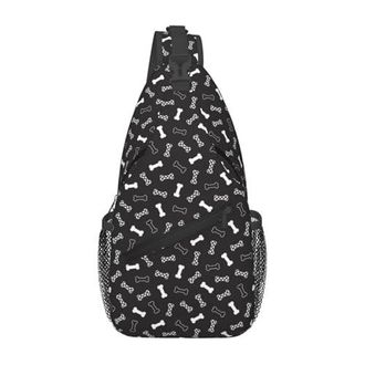 Generic Os &Agrave; M&acirc;cher Pour Chiot, Blanc Et Noir Sac Banane Pratique Pochette Epaule Antivol Sac &Agrave; Dos Bandouli&egrave;re Pour Femme Sport Randonn&eacute;e