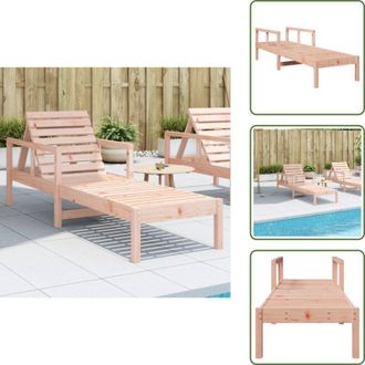 vidaXL Chaise longue 199,5x62x55 cm bois massif de douglas - Chaises Longues - Chaises Longues Pliantes - Bains De Soleil - Mobilier De Jardin - Salon De