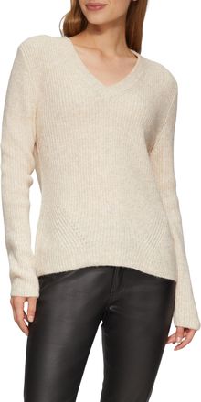 s.Oliver Strickpullover mit V-Ausschnitt und Rippblende