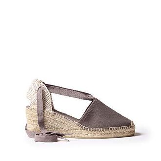 Toni Pons Espadrille Femme en Toile de Coton - Valencia - Taupe, 39 EU