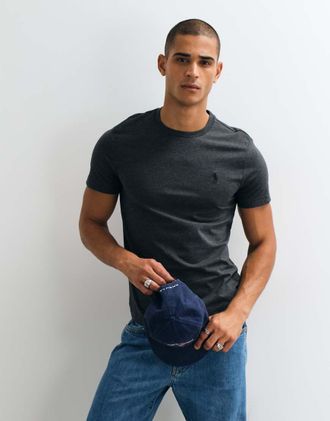 Polo Ralph Lauren t-shirt slim fit en noir d&eacute;lav&eacute;