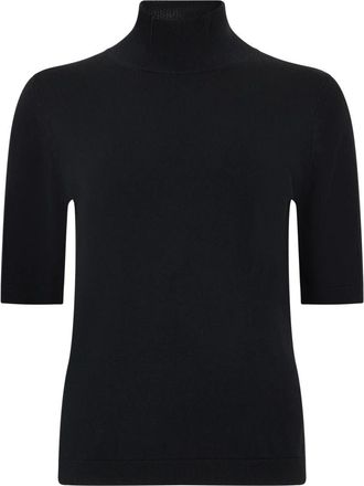 Max Mara Pull &agrave; col roul&eacute; &agrave; manches courtes - Femme - Pulls - Noir - Taille: 38 FR
