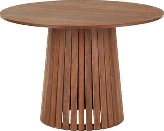 Happy Garden Esstisch LIV, Dunkles Holz, 5 Sitze, rundes Design, skandinavischer Stil, 110cm Durchmesser