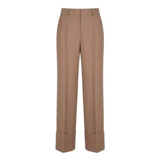 ottod'Ame Pantalon large &agrave; pinces - Femme - Pantalons - Beige - Taille: 40 FR