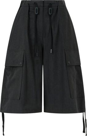 STUDIO TOMBOY Cargo-Shorts mit Falten - Schwarz