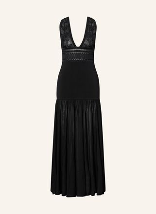 Sandro Sandro Kleid Im Materialmix schwarz