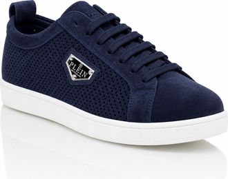 Philipp Plein Perforated Suede Low-Top Sneakers