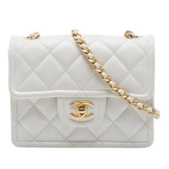 Chanel Sac bandouli&egrave;re matelass&eacute; en cuir caviar Pre-owned - Femme - Pre-owned - Blanc - Taille: ONE Size