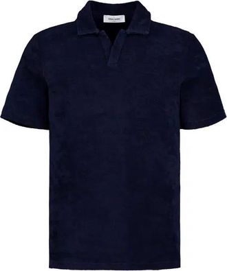 Gran Sasso Herren Polo-Shirt blau Baumwoll-Frottee