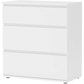 Tvilum Commode avec 3 tiroirs blancs cm 77x40x84h