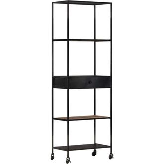 vidaXL Vidaxl - Bibliothèque 60x35x180 cm Bois de manguier brut et fer