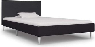 vidaXL Bettgestell Schwarz Stoff 90x200 cm Vidaxl