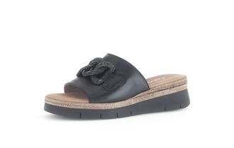 Gabor Damen Pantoletten, Frauen Slipper,Komfortable Mehrweite (H),schluepfschuhe,Slip-ons,Backless Slipper,Mules,schwarz (Uni),37.5 EU / 4.5 UK