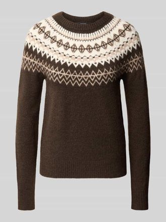 Vero Moda Pullover mit kontrastreichem Rundhals-Strickmuster