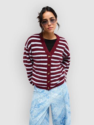 Roxy Deep As The Ocean Stripes Strickjacke beet red all star stripe
